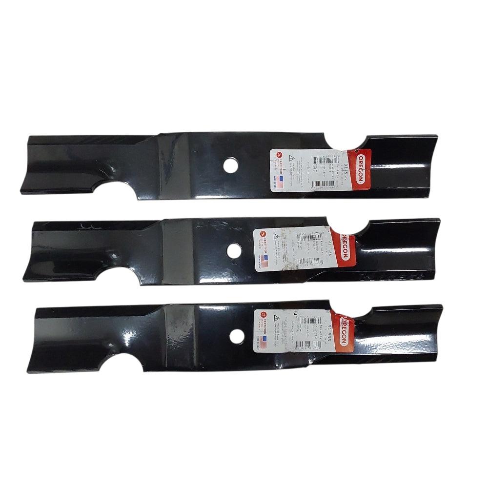 (3) Genuine Oregon High-Lift Mower Blades 91-536 Fit 320234, 320-010, 10996