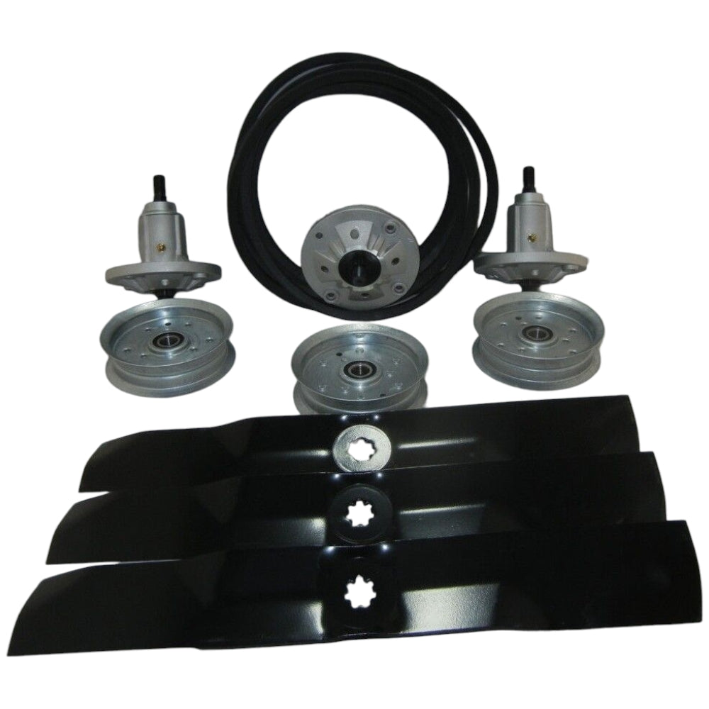 Proven Part Mower Deck Kit Blades Belt Pulleys Spindles Gy20684 Gx2139