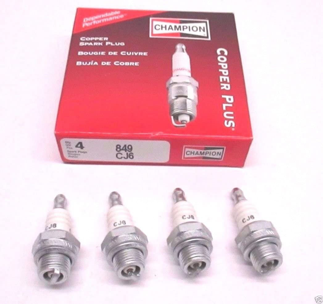 Proven Part 4 Pack Genuine Champion Cj6 Spark Plug Copper Plus 849 ,Pr