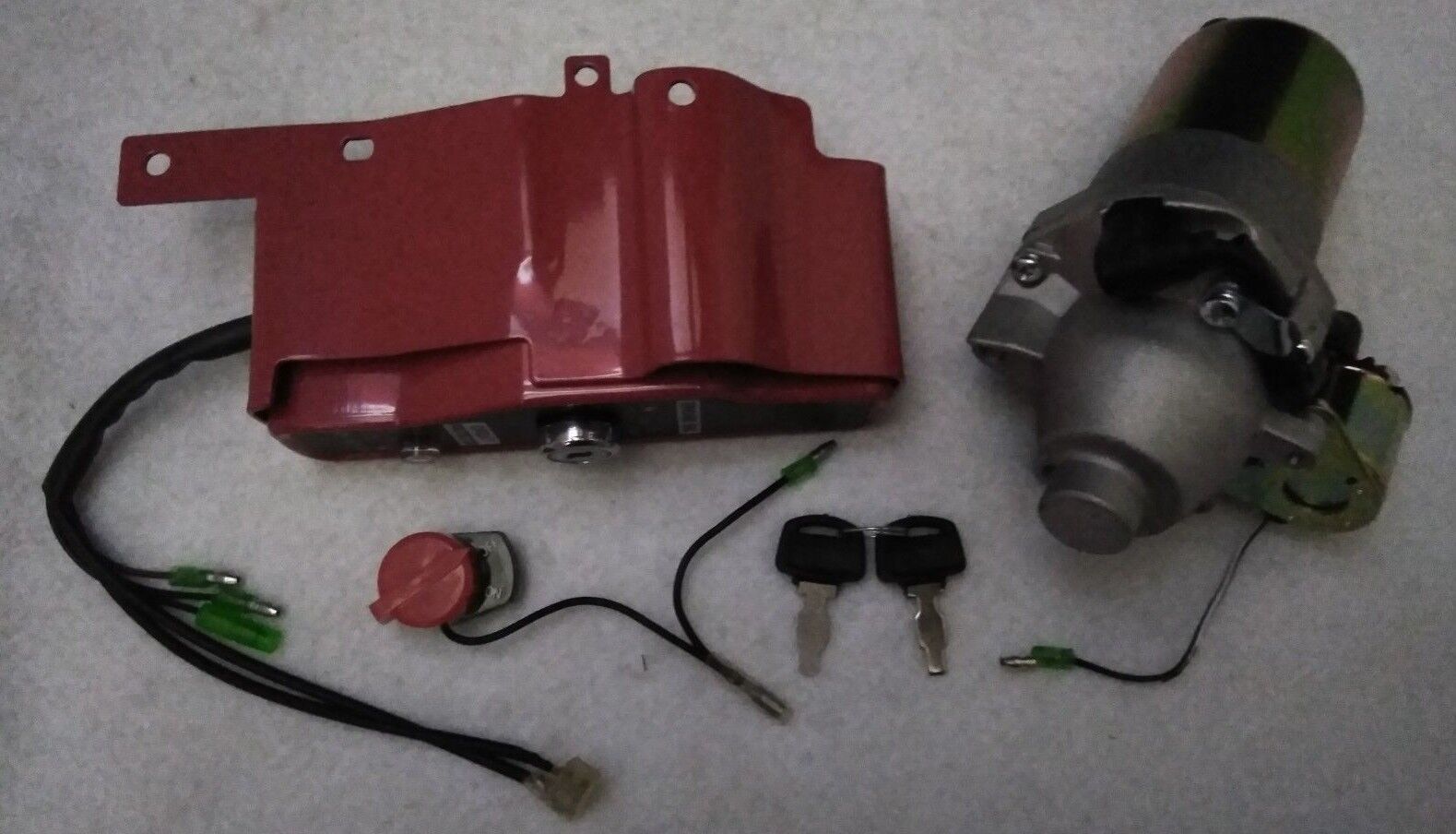 IGNITION SWITCH BOX WITH KEYS & STARTER MOTOR W/ SOLENOID FOR HONDA GX ...
